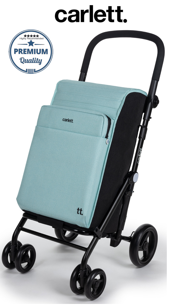Carlett Lett470 Urban Family Deluxe XL Capacity Folding 6 Wheel Swivel ...