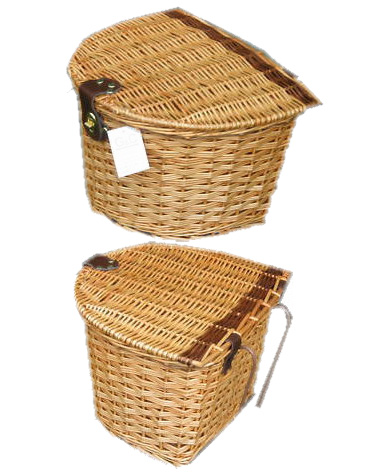 Wicker Bike Basket with Lid Light, Wicker Bike Baskets