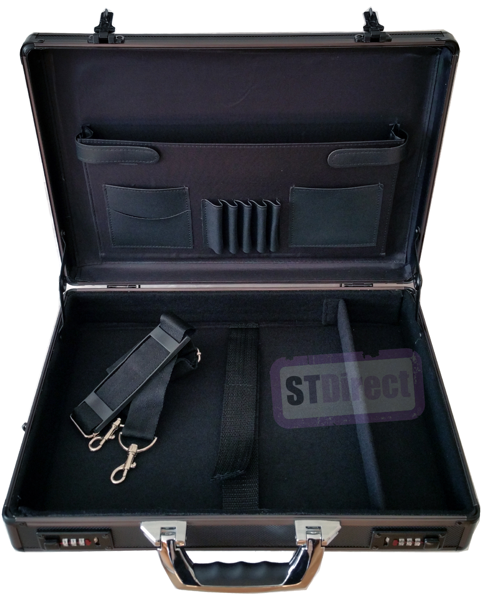 Pro Aluminium Laptop Padded Briefcase Attache Case with Detachable ...